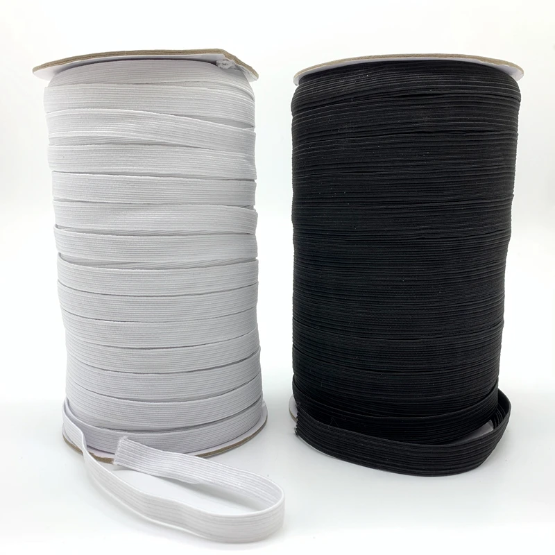 5yards/Lot 3/6/8/10/12mm White/Black High Elastic Sewing Elastic Band ...