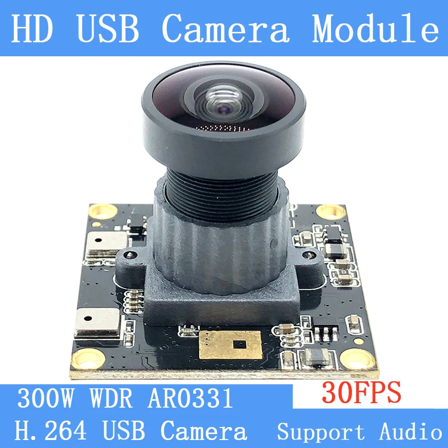 1080P Full HD 170° CCTV Surveillance Webcam 3MP OTG UVC H264 Wide ...