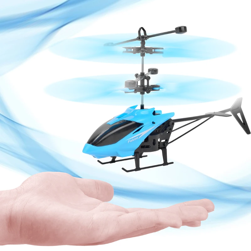 Mini RC Drone Helicopter Infraed Induction 2 Channel Electronic Funny ...