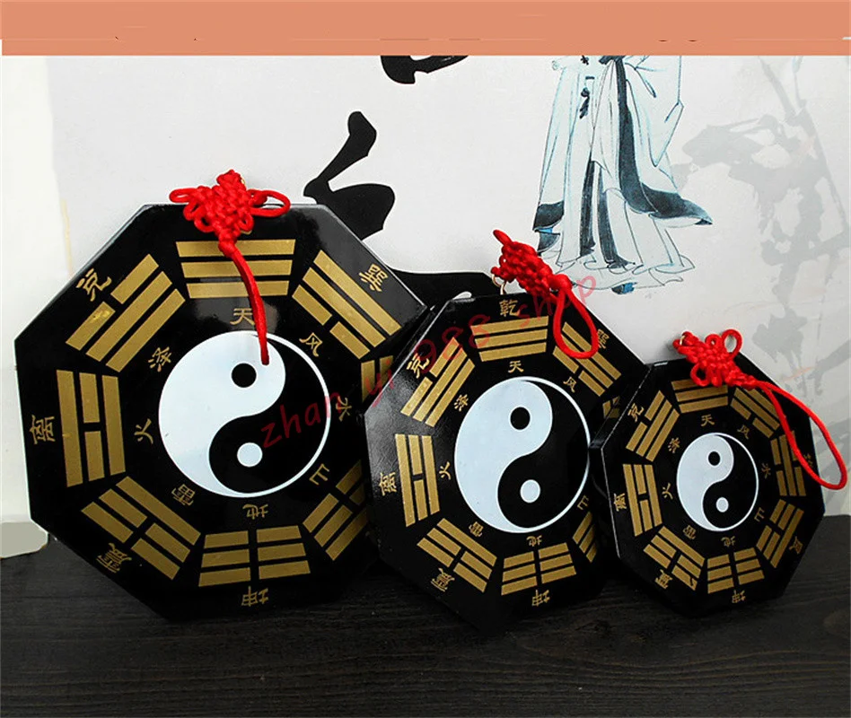 Peach-wood-Taiji-Bagua-mirror-Black-and-white-yin-yang-fish-heaven-and ...