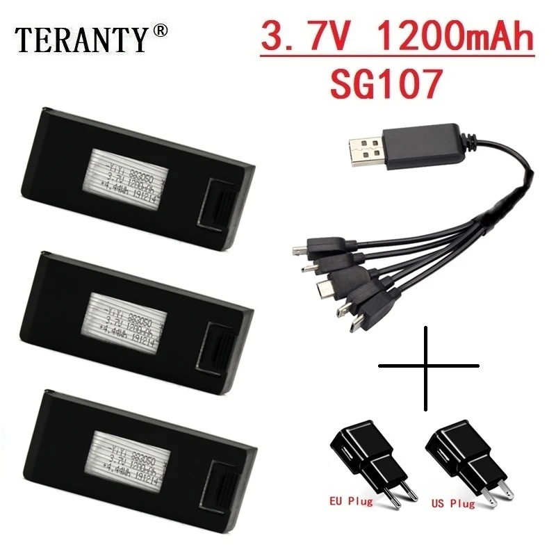 Original-3-7V-1200mAH-Lipo-Battery-With-5-in-1-Charger-For-SG107-4K-RC ...