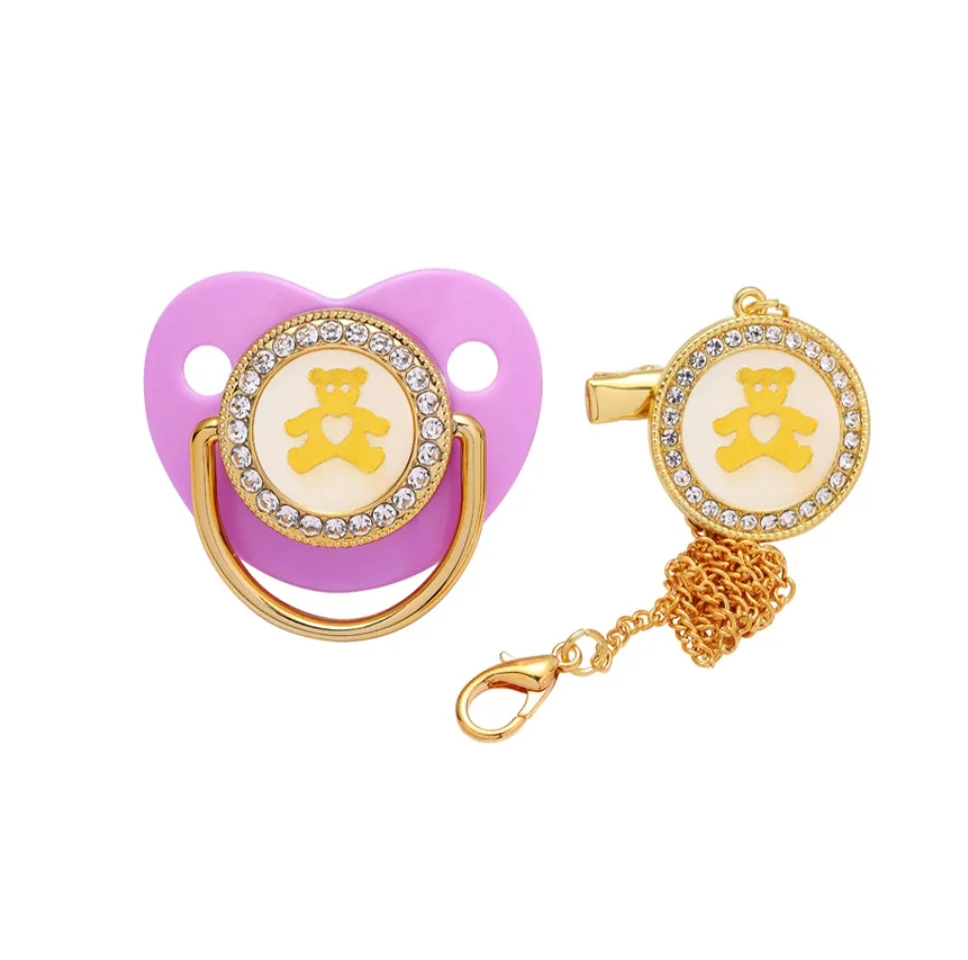 Disney Golden Baby Comforting Play Mouth Bear Soothing Pacifier with ...