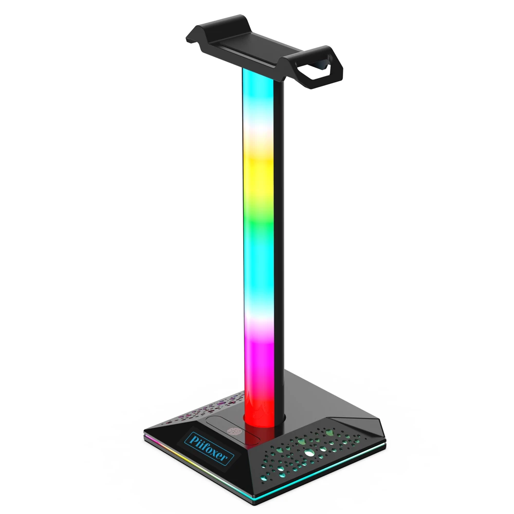 Rgb Gaming Headphone Stand Translucent Led Light Computer Desktop ...