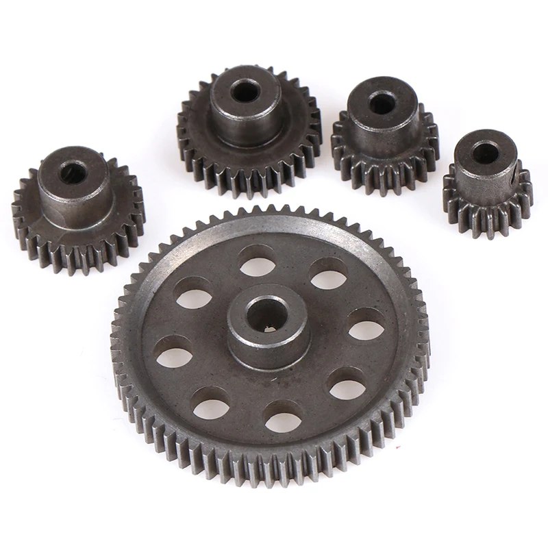 11184 Metal Diff Main Gear 64T 11181 Motor Pinion Gears 21T Truck 1/10 ...