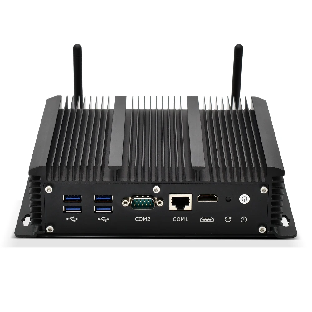 Industrial Fanless Mini PC Intel Core i7 10510U Soft Router 6 Gigabit ...