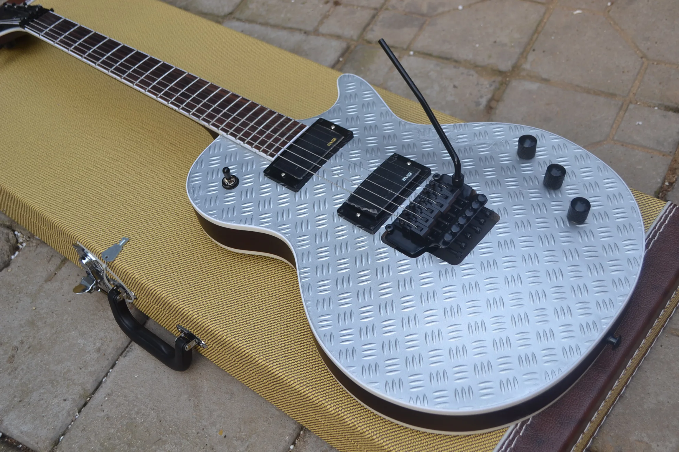 Custom Special Veneer Design Electric Guitar, Double Rocker Bridge ...