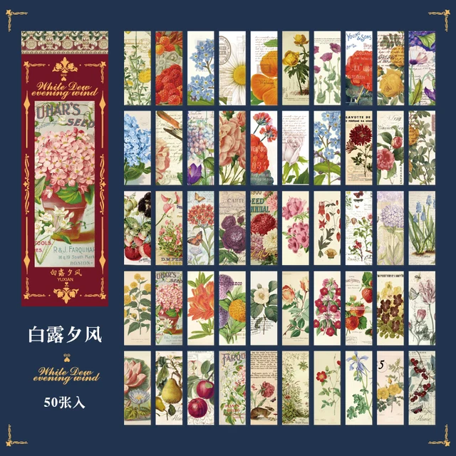 Mr.Paper 6 Designs Month Weaving Past Series Stickers Book Creative DIY ...