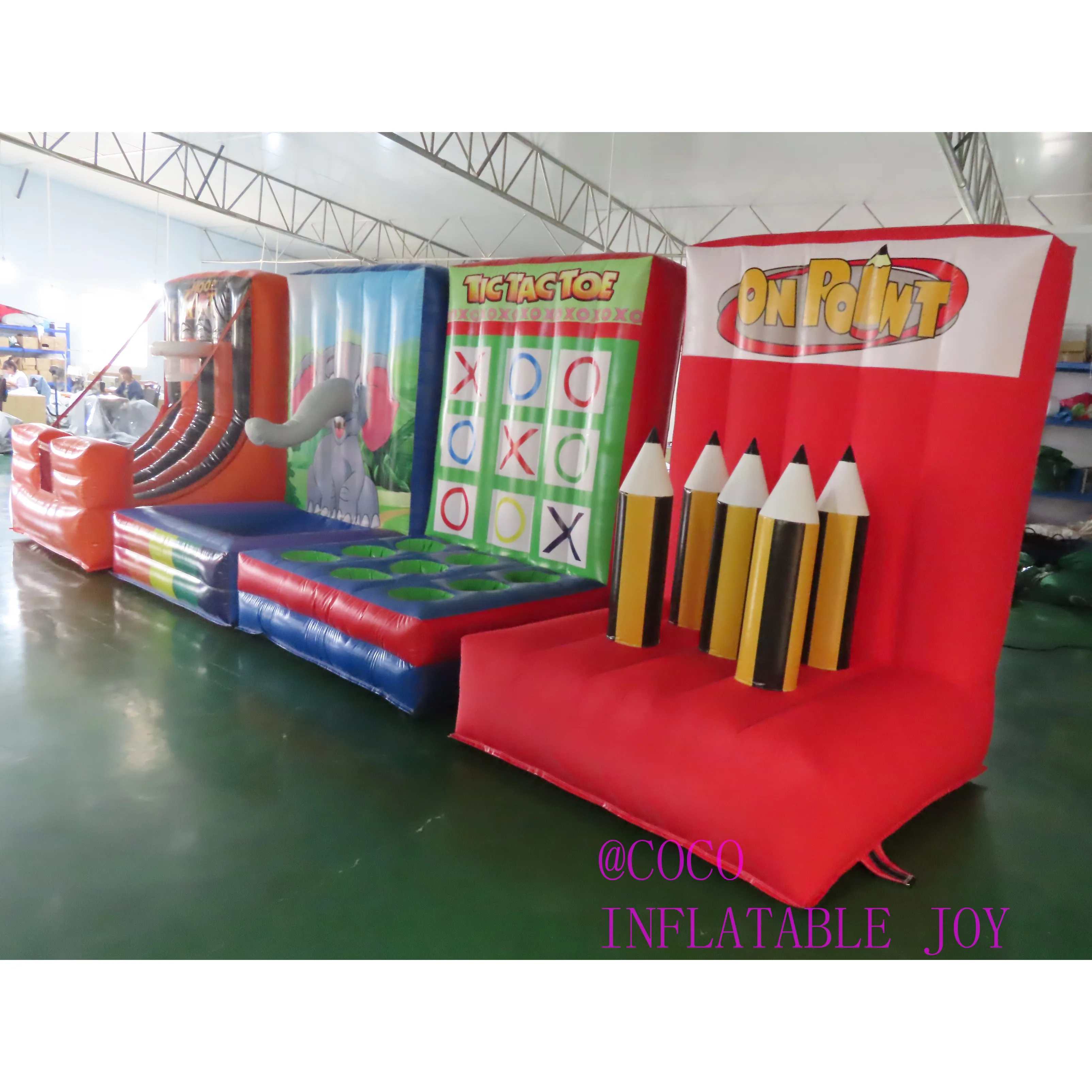 free-air-ship-to-door-4-in-1-inflatable-carnival-game-pvc-basketball ...