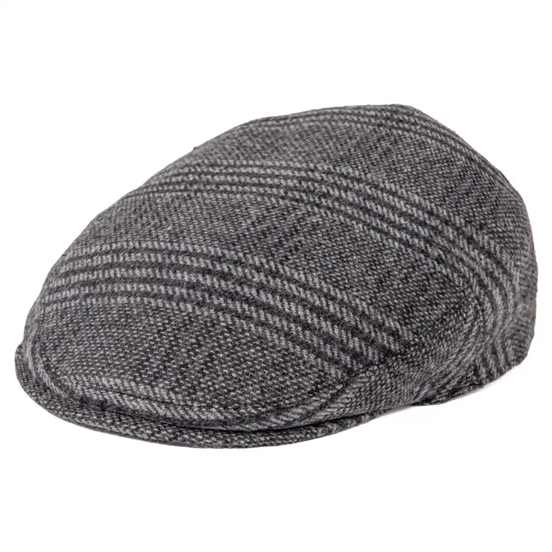FEINION-Autumn-Men-Cap-Summer-Hat-Wool-Blend-Flat-Caps-Large-Check ...