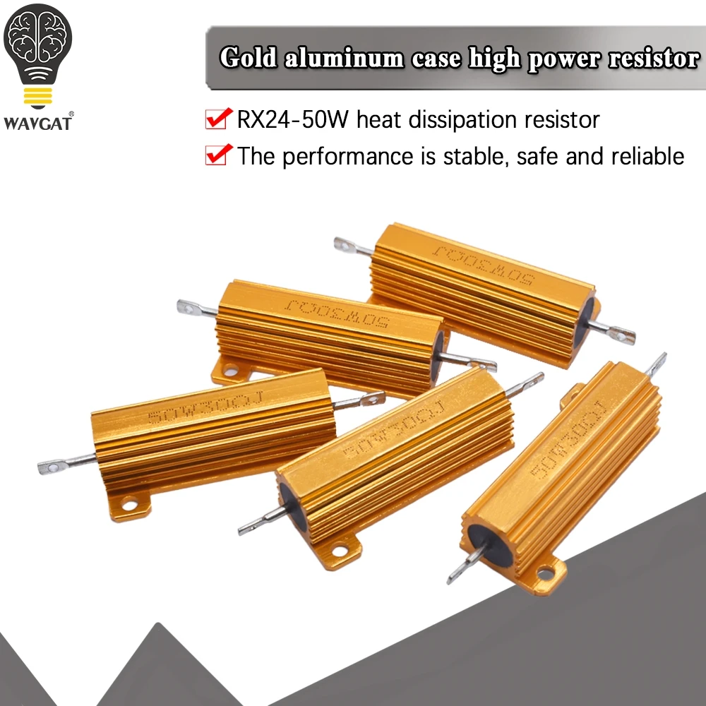50w 100w Aluminum Power Metal Shell Case Wirewound Resistor 0.01r ...