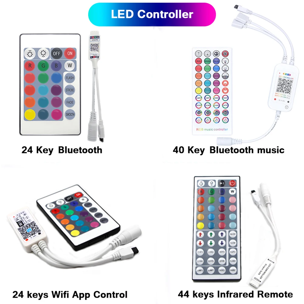 Bluetooth Music Led BT Smart APP remote /wifi wi fi/44key IR remote ...