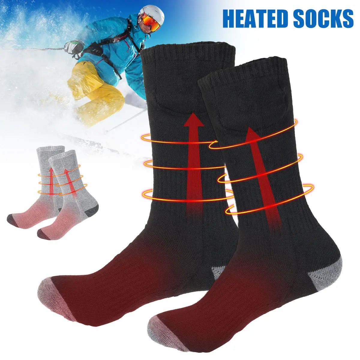 Calcetines térmicos eléctricos para hombre y mujer, medias térmicas ...