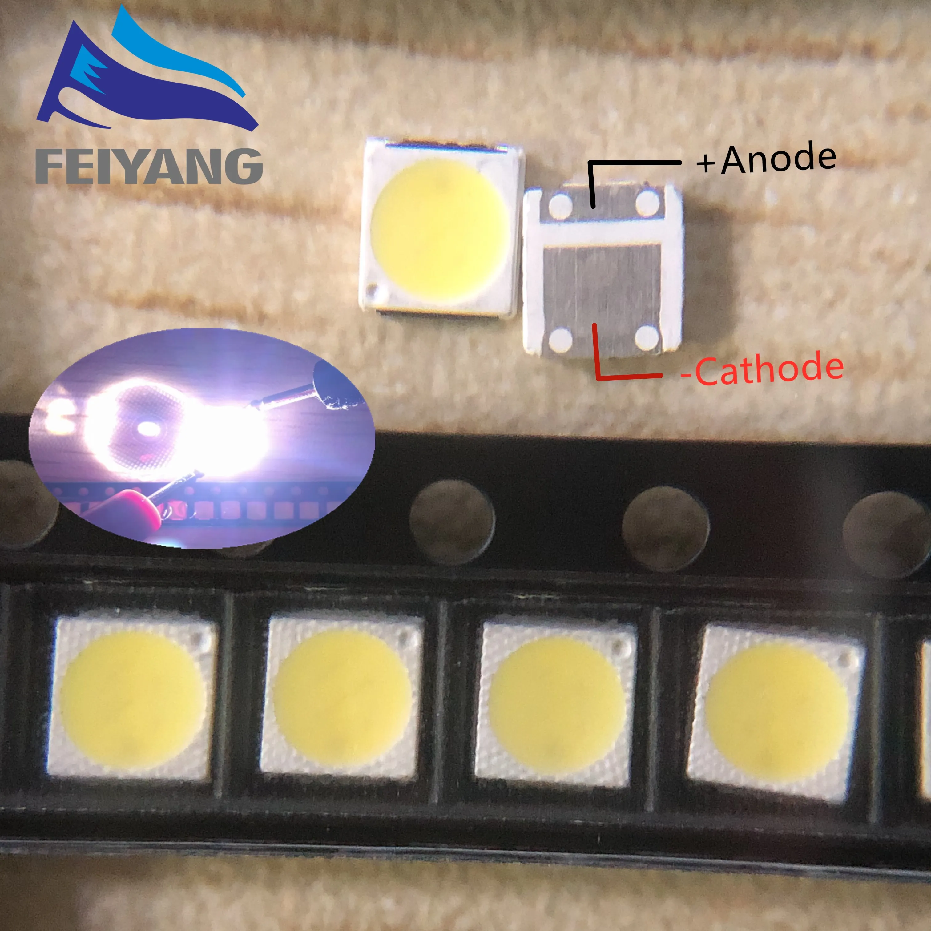 500pcs Lextar Led Pct Backlight High Power Led 1.8w 3030 6v Cool White ...