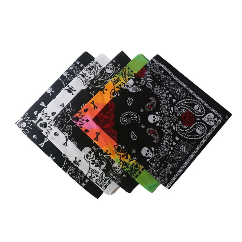 Skull Hiking Scarves Cotton Hip-Hop Bandana Ghost Parkour Neck Scarf ...