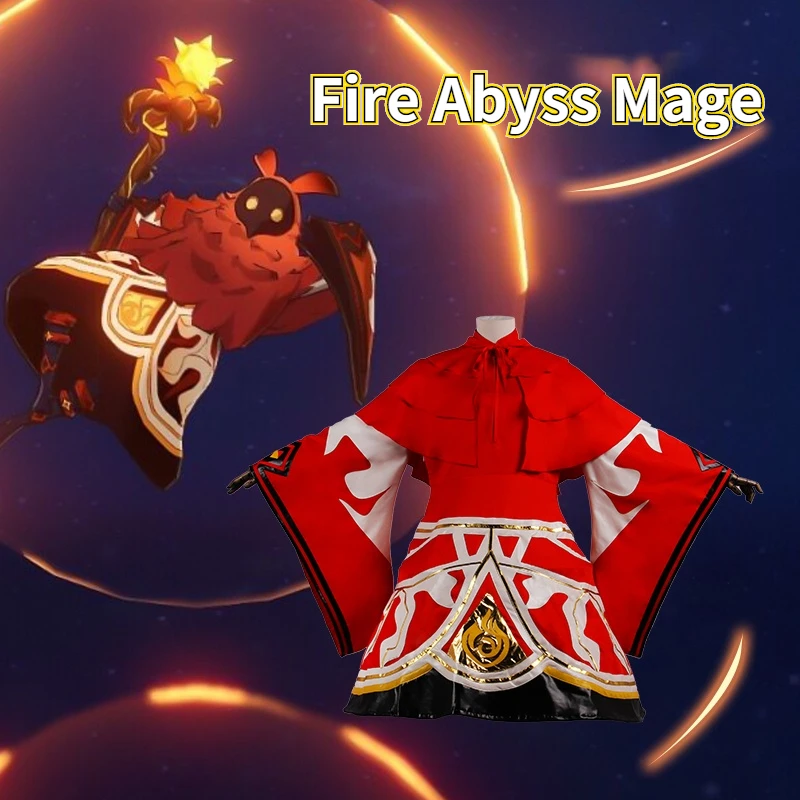 Genshin Impact Abyss Mage Cosplay Clothing Water System Fire System Ice ...