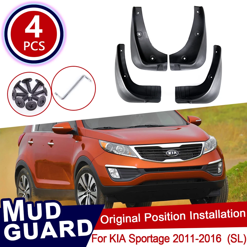 Guardabarros delantero y trasero para coche, accesorio para KIA Sportage SL 2011 ~ 2016, 2012 ...