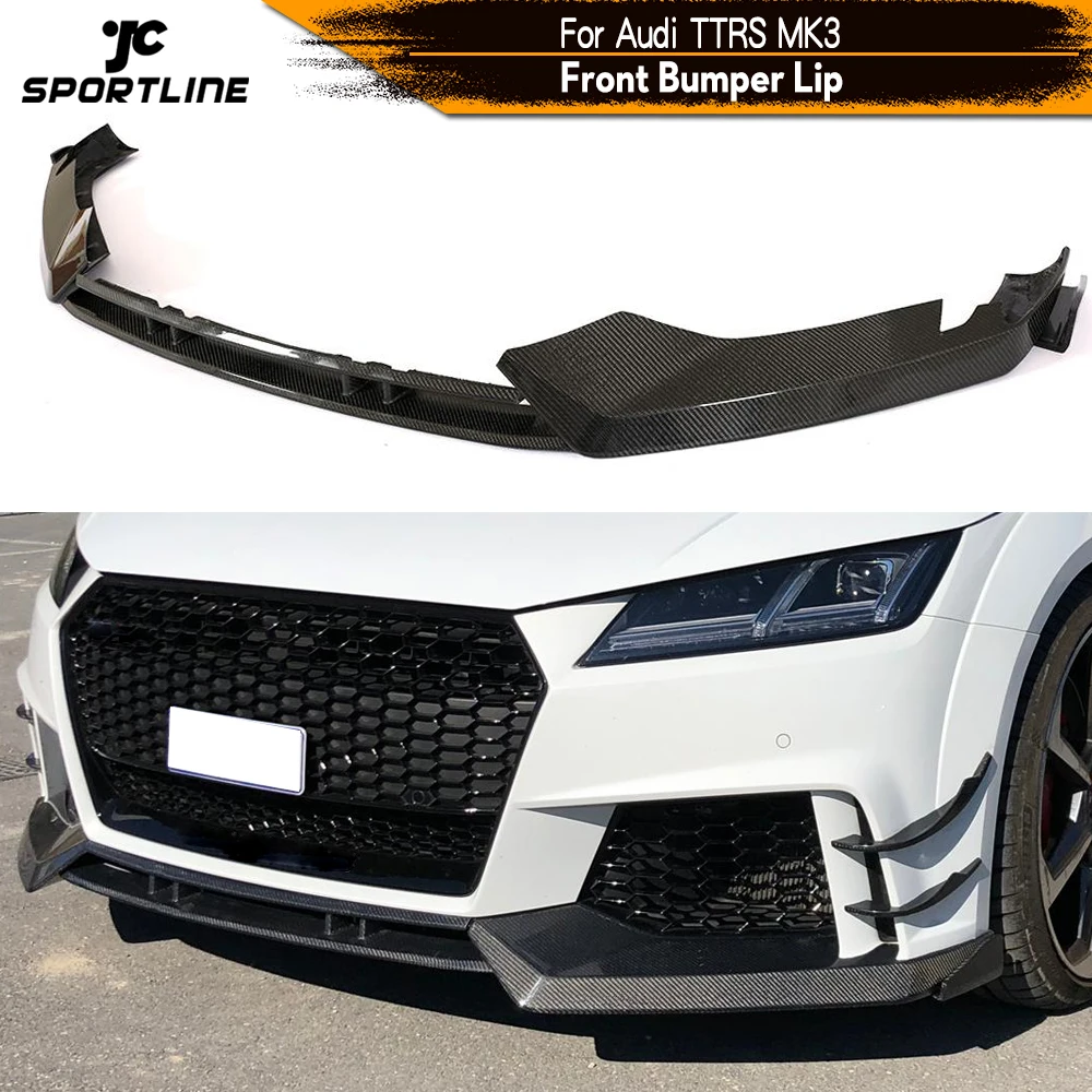 For Audi TTRS Carbon Fiber Front Bumper Lip Spoiler Splitters For Audi ...