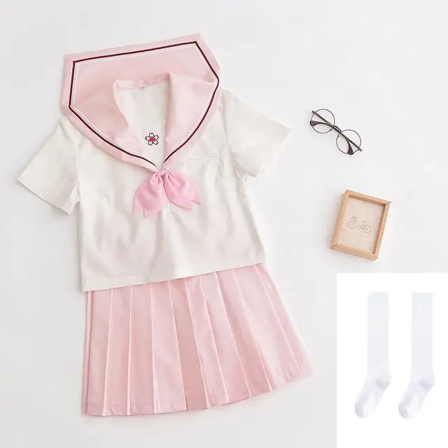 Sakura light pink Japanese school uniform skirt JK uniform Class ...