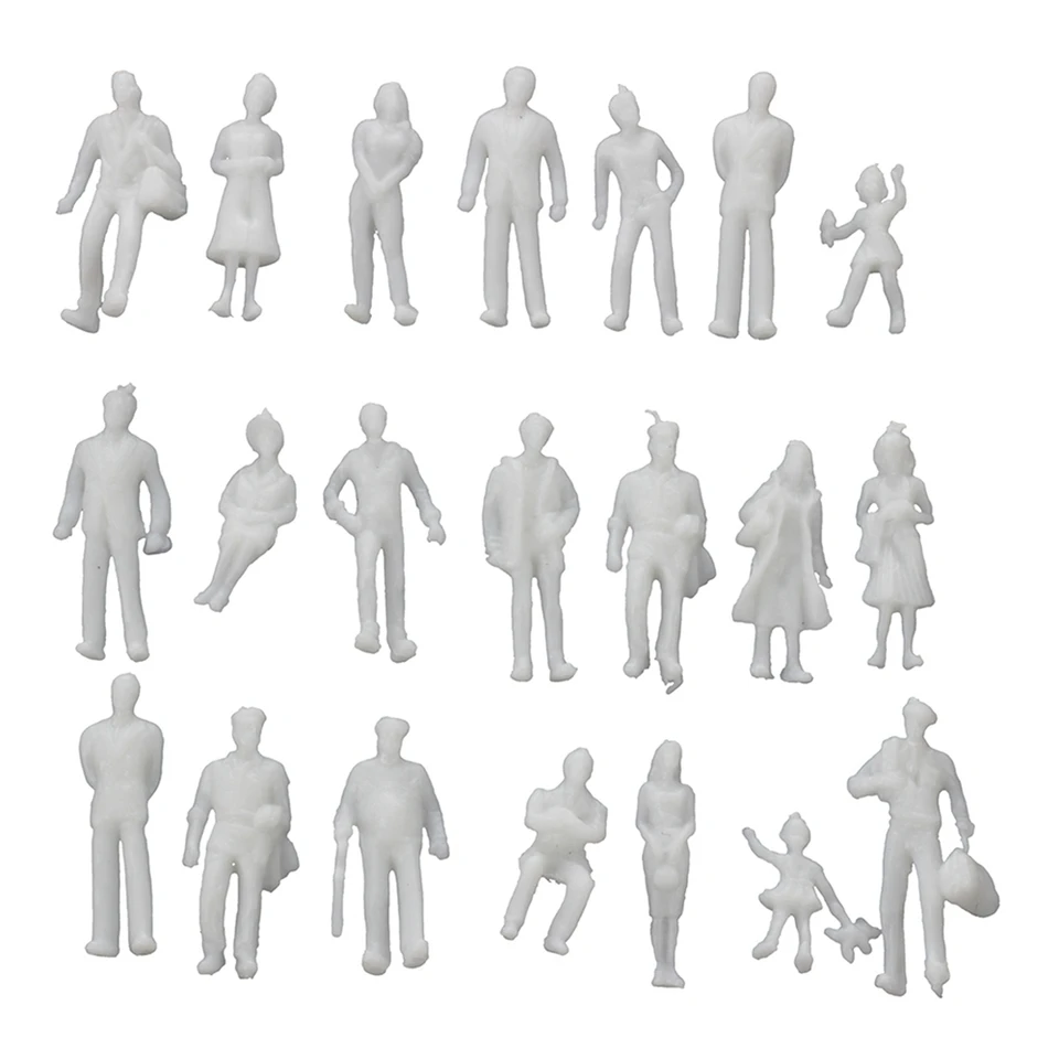 N Gauge Figures 1:50 1:100 Scale Model Miniature White Figures Arc ...