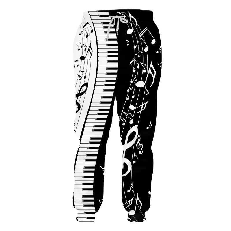 Musical Notes Piano Music Men Women Sweatpants Trousers Casual Joggers ...