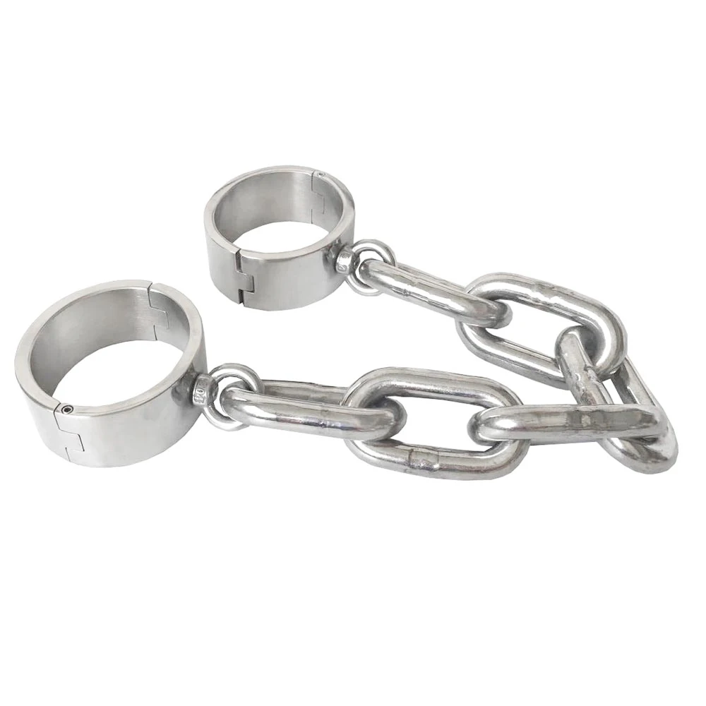 Black Emperor Sm New Interest Stainless Steel Heavy Handcuffs, Adult ...