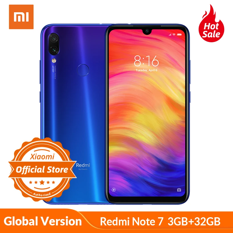 Versión Global Xiaomi Redmi Note 7 3GB 32GB Snapdragon 660 48MP Cámara Dual 13MP 6,3 "pantalla ...