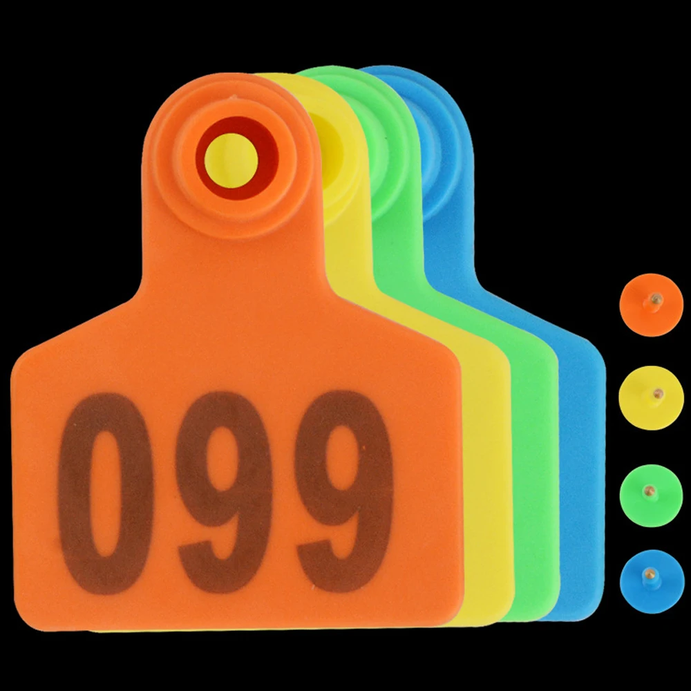 20PCS Pig Sow Ear Tags Plate Digital Marker Label With Copper Head ...