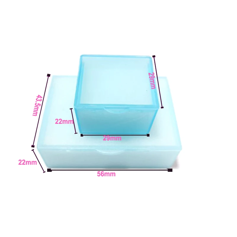 50pcs Dental Lab Materials Packaging Box Plastic Square Box with Foam ...