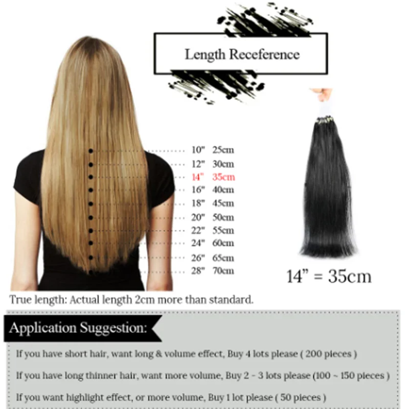 Hair Extension Sizes