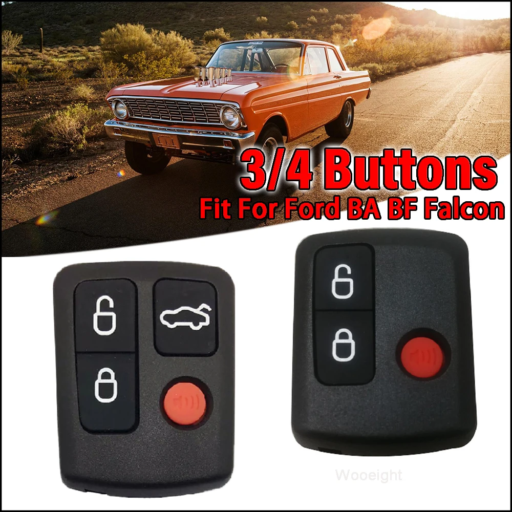 Wooeight-3-4-Buttons-Remote-Key-Shell-Case-Replacement-Housing-FOB-Fit ...