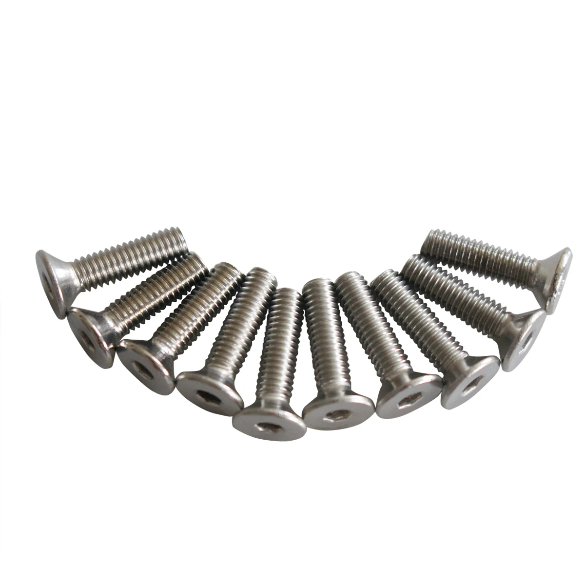 M4 20PCS-20mm -Vis à tête plate à six pans creux en acier inoxydable 304, 5 50 pièces, DIN7991 ...