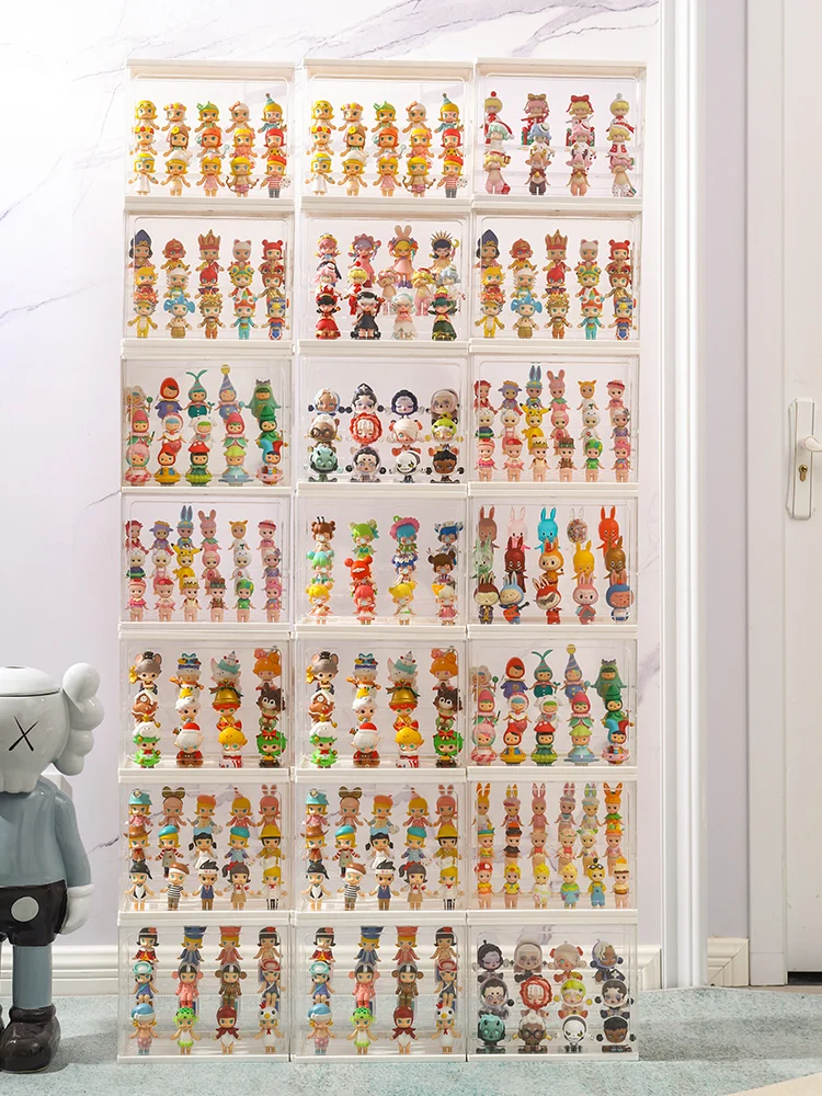 Dust Proof Acrylic Blind Box Showcase Anime Figures Display Case Garage ...