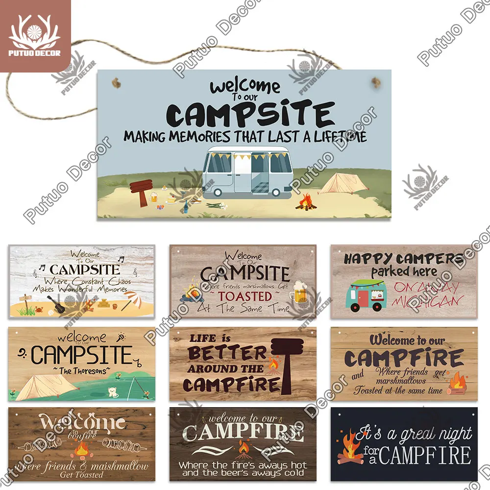 Camping Signs Wooden