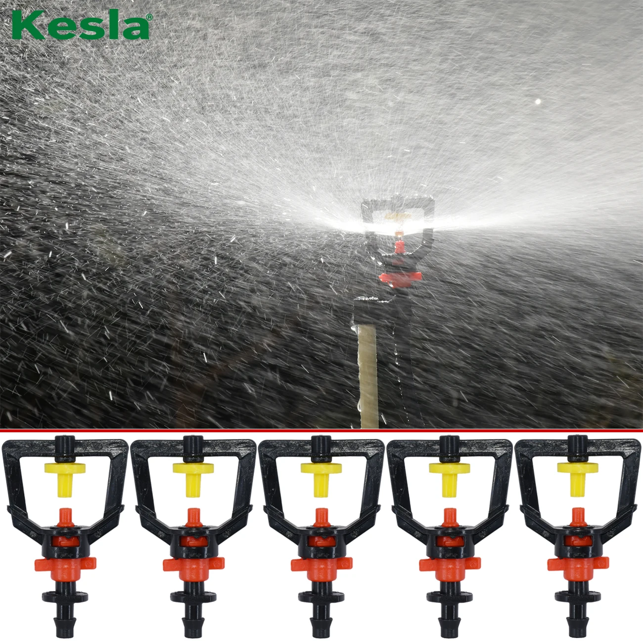 KESLA-5PCS-Greenhouse-360-Refraction-Micro-Nozzle-Garden-Drip ...