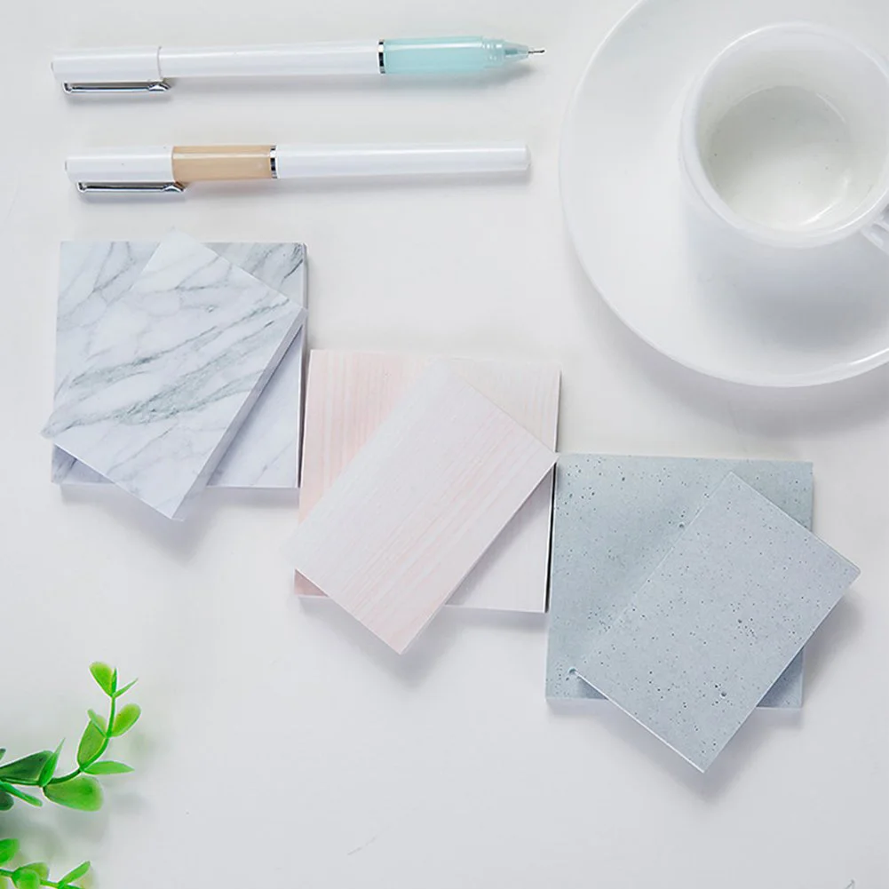 Mini Marble Texture Bookmark Memo Message Flags Sticky Note Stationery ...
