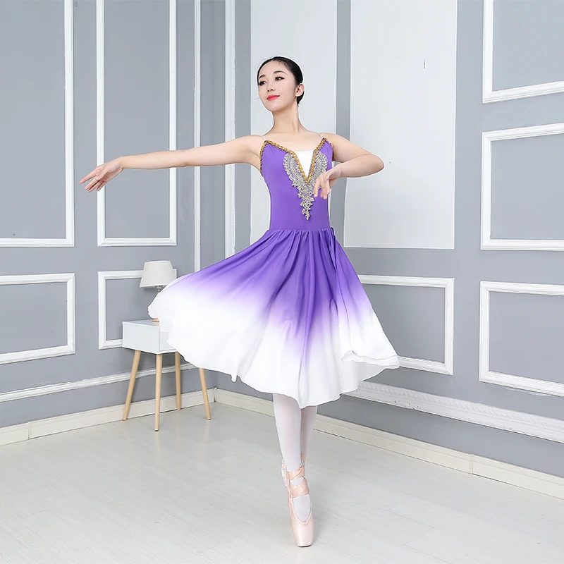 Long-Adult-Children-Ballet-Tutu-Dress-Party-Practice-Clothes-Modern ...