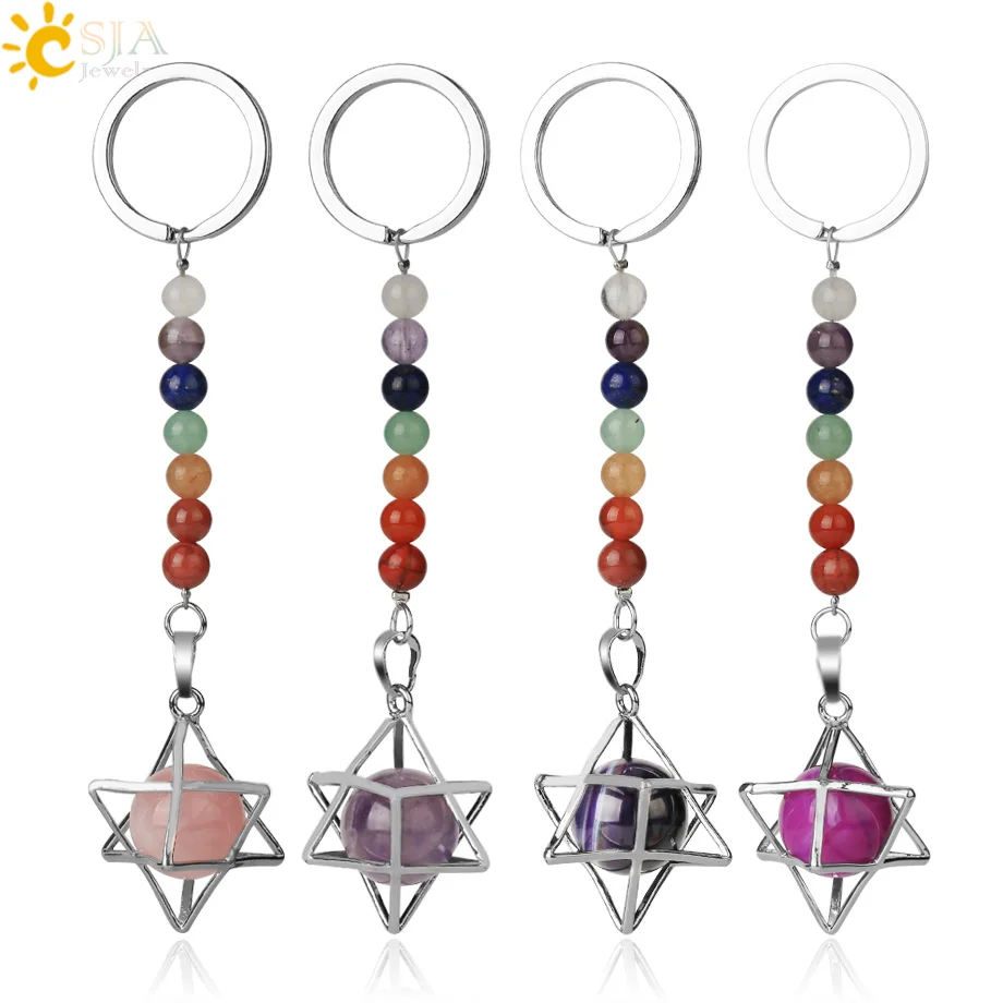 Jasper Natural Stone Key Ring | Chakra Car Chain Accessories | Natural ...