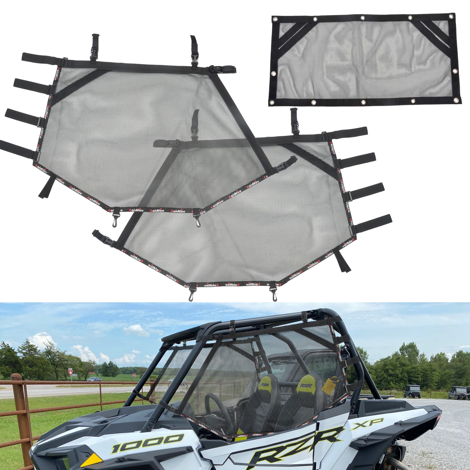 Utv Window Net Roll Cage Mesh Net Guard Window Shield Net Cover Fit For ...