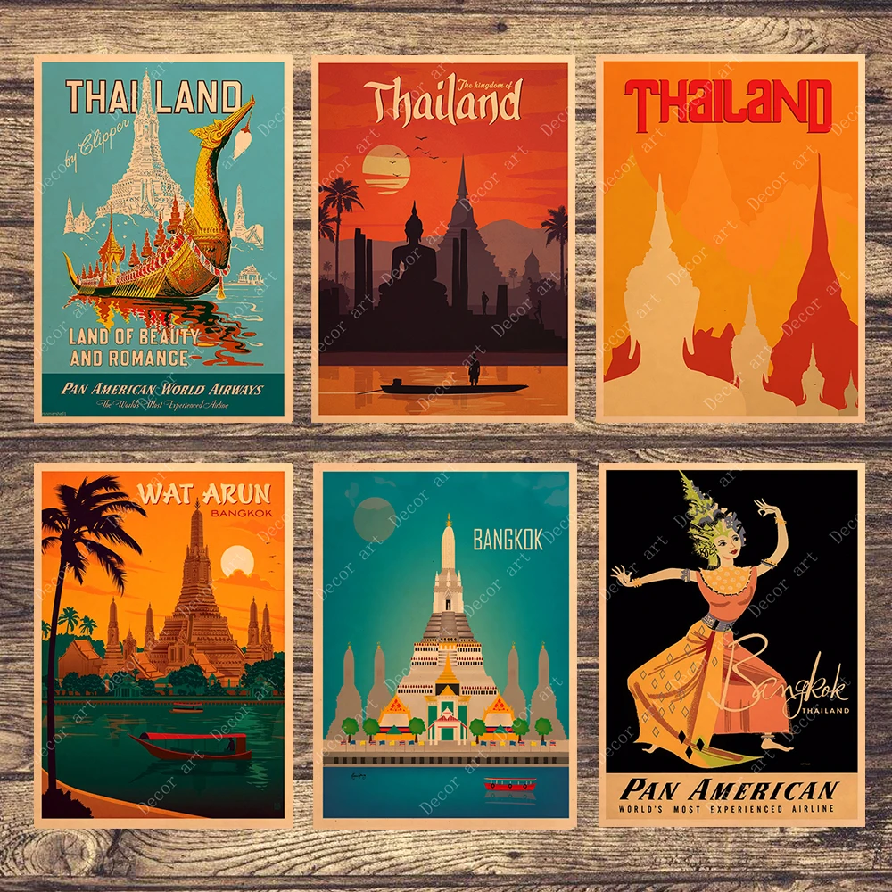 Vintage Travel Poster Thailand