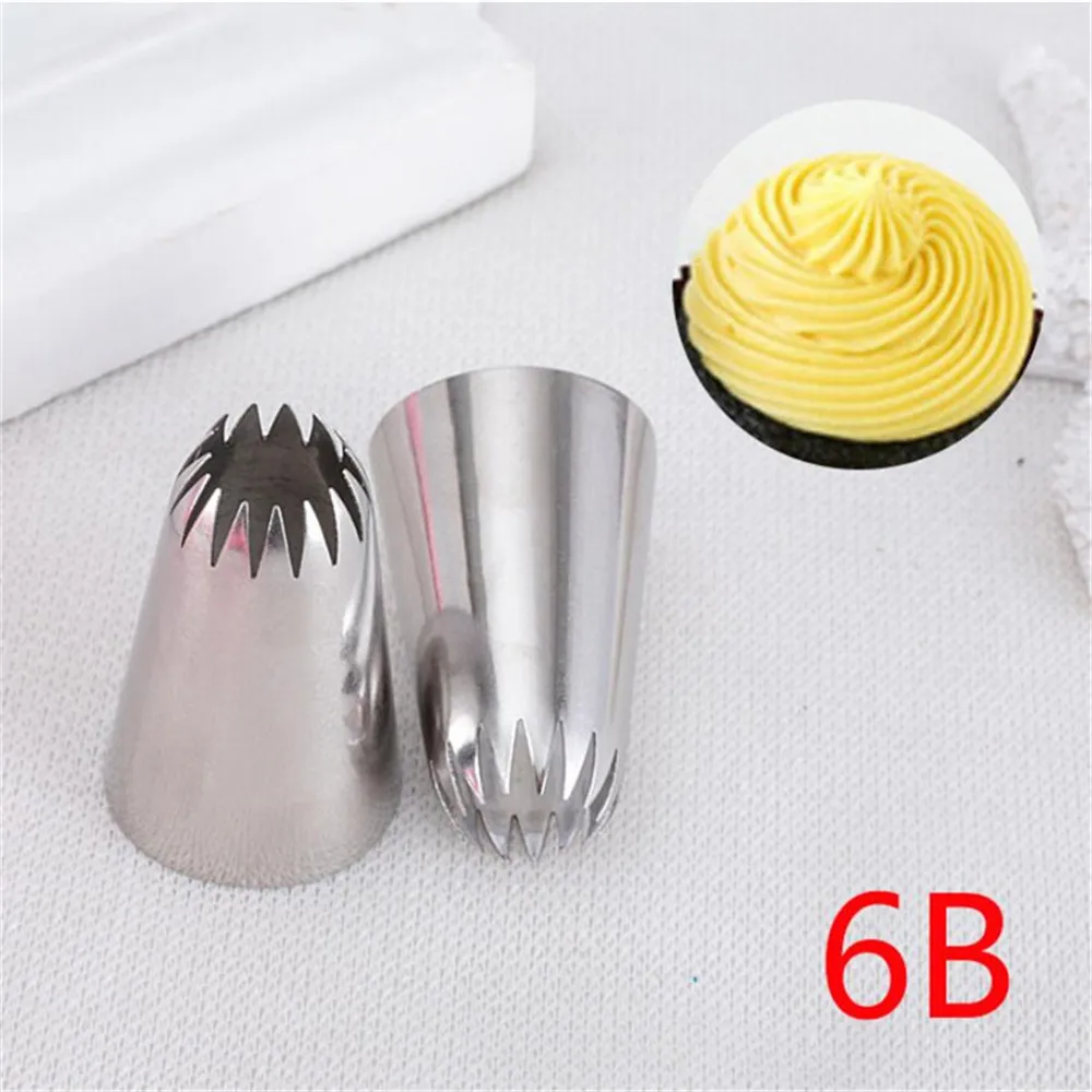6B-Stainless-Steel-Nozzle-Cake-Decorating-Tips-Writing-Tube-Icing ...