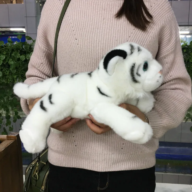 cute prone tiger plush toy yellow or white tiger soft doll baby toy ...