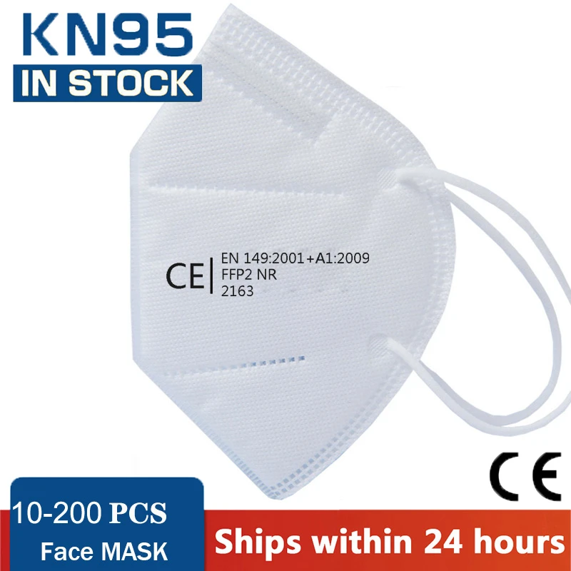 10-200 PCS face mask FFP2 facial masks KN95 filter mask maske protect mask dust FFP2mask mouth ...