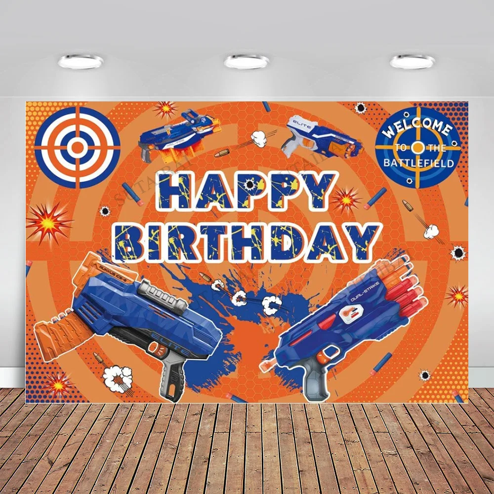 Nerf-Backdrop-Nerf-Party-War-Party-Happy-Birthday-Backdrop-Nerf-Party ...