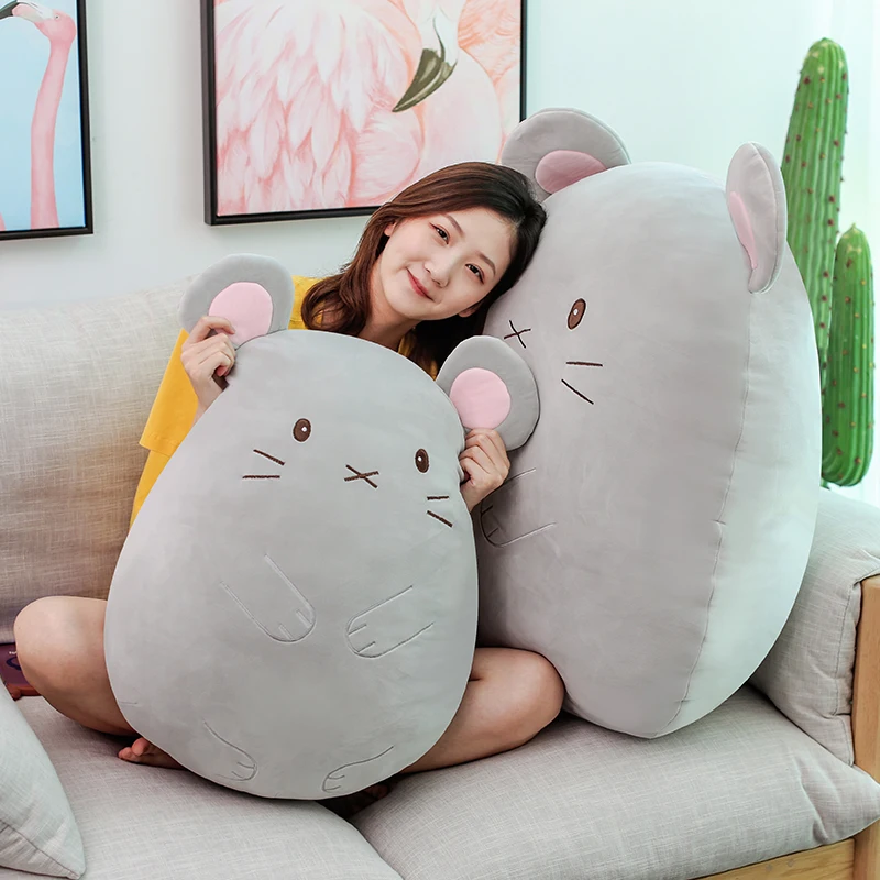 Cochon - 80 cm - Oreiller en peluche Kawaii Animal Shiba Inu pour filles, Dinosaure, Lapin ...