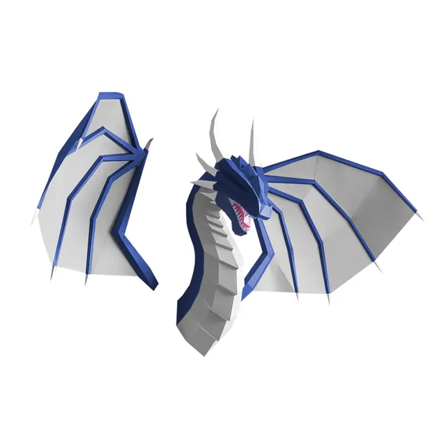 3d Origami Dragon Head
