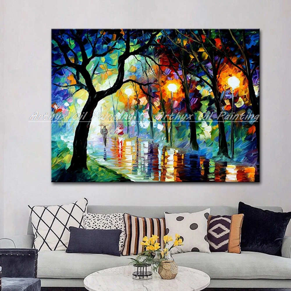 Handgemalte-dicke-Textur-Landschaft-lgem-lde-auf-Leinwand-Wandmalereien-moderne-abstrakte-Kunst ...