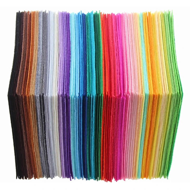 Mix 40 Colors 1mm ThicknessNon Woven Felt Fabric DIY Polyester Cloth ...