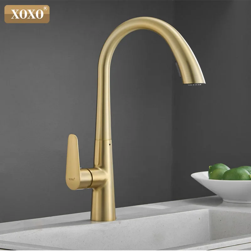 XOXO-Kitchen-Faucets-Black-Single-Handle-Pull-Out-Kitchen-Tap-Single ...