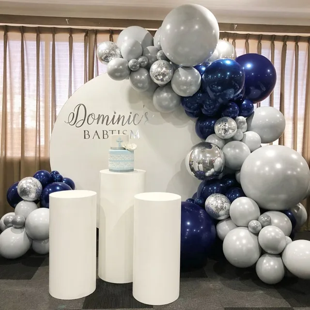 Blue Black Silver Decorations