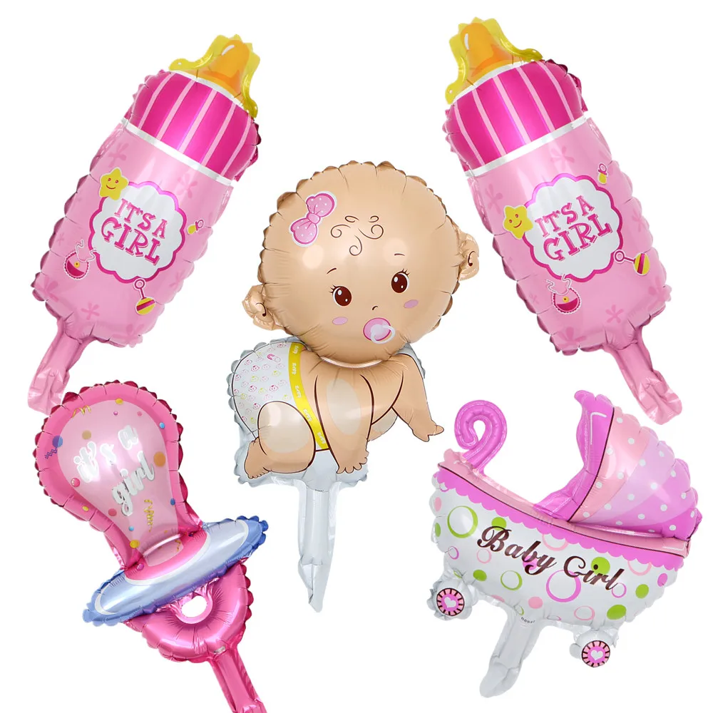 Mini Angel Baby Girls Balloon Baby Shower Baby Stroller Foil Ballon ...